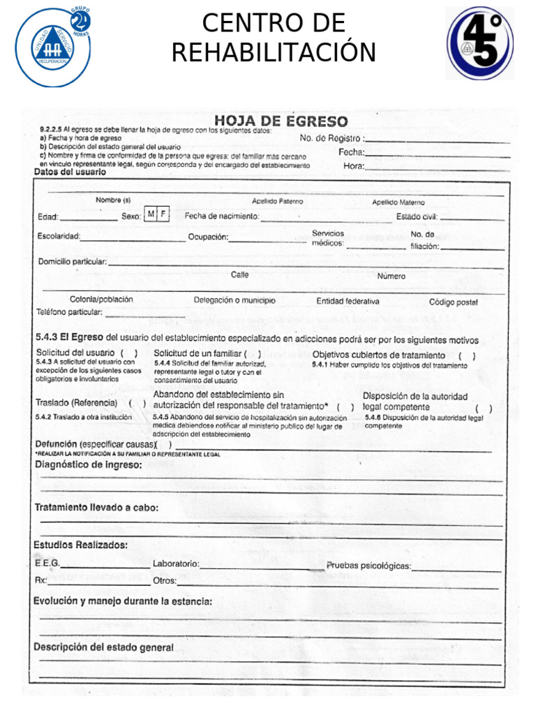 Hoja de Egreso | PDF