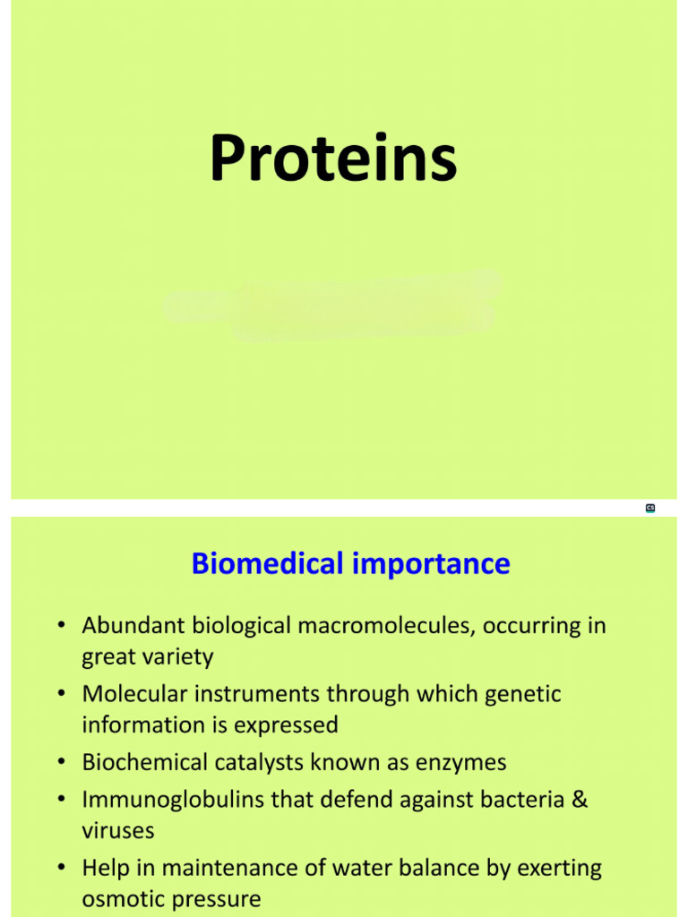 Proteins Chemistry | PDF