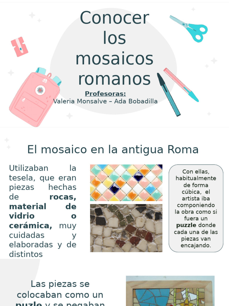 Mosaicos Romanos: Historia y Actividad | PDF