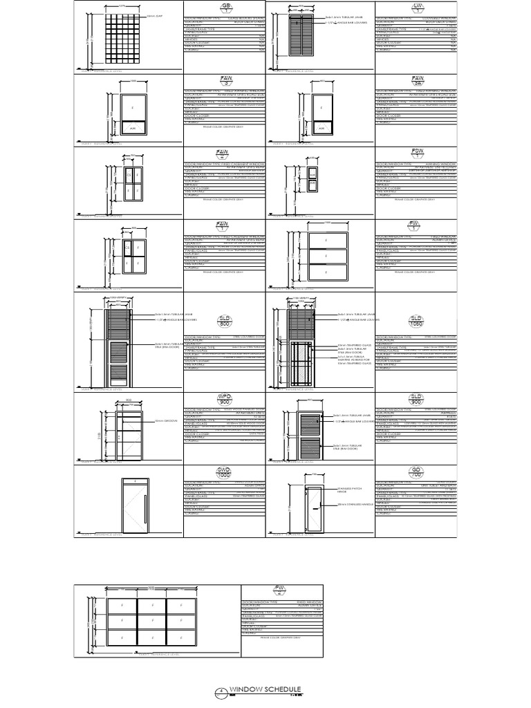 Eslava Door and Window Schedule | PDF | Door | Window
