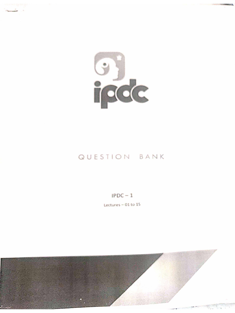 Question Bank IPDC 1 | PDF