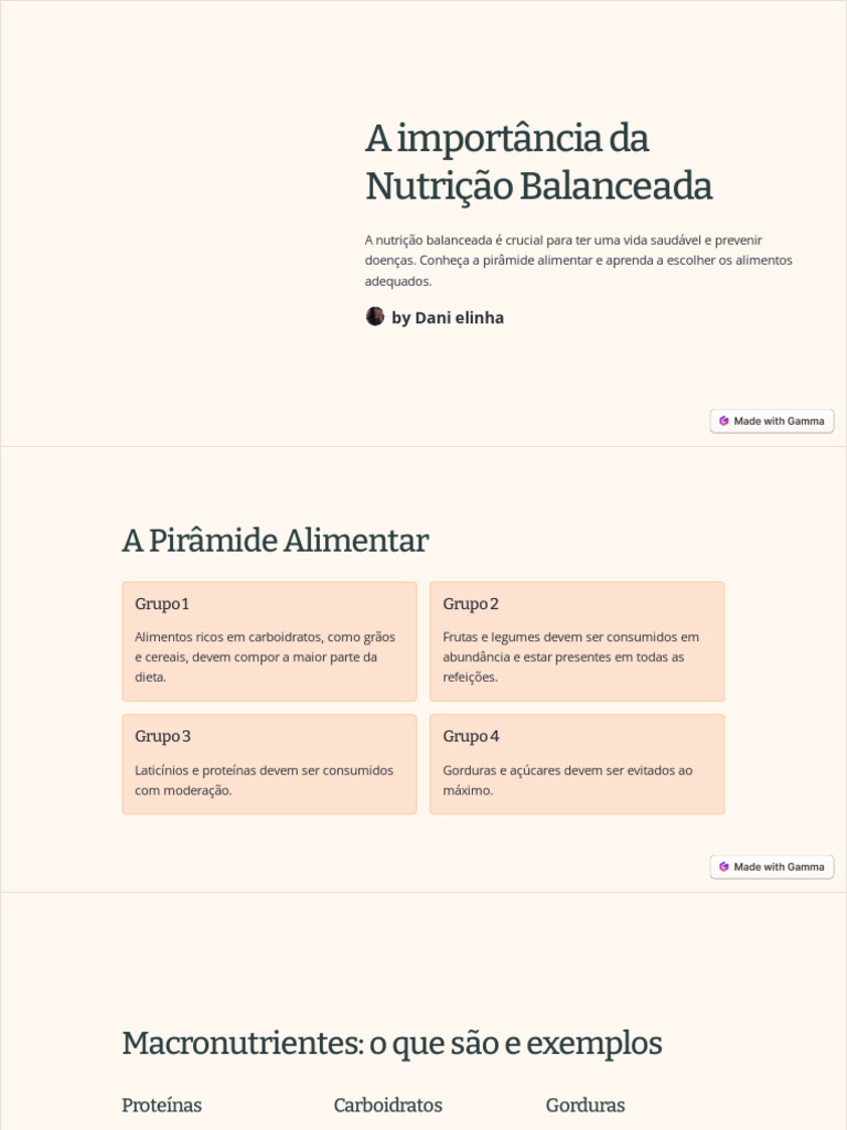 A Importancia Da Nutricao Balanceada | PDF | Alimentos | Vitamina