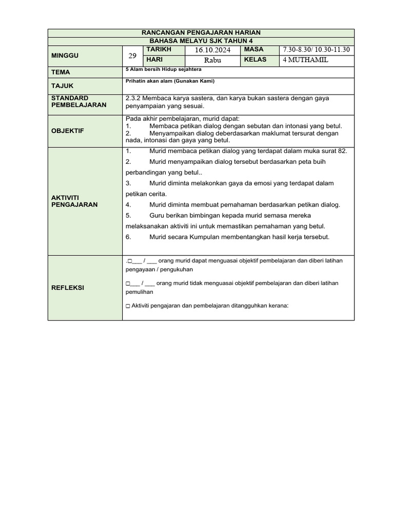 29 16.10.2024 Rabu | PDF | Learning | Human Communication