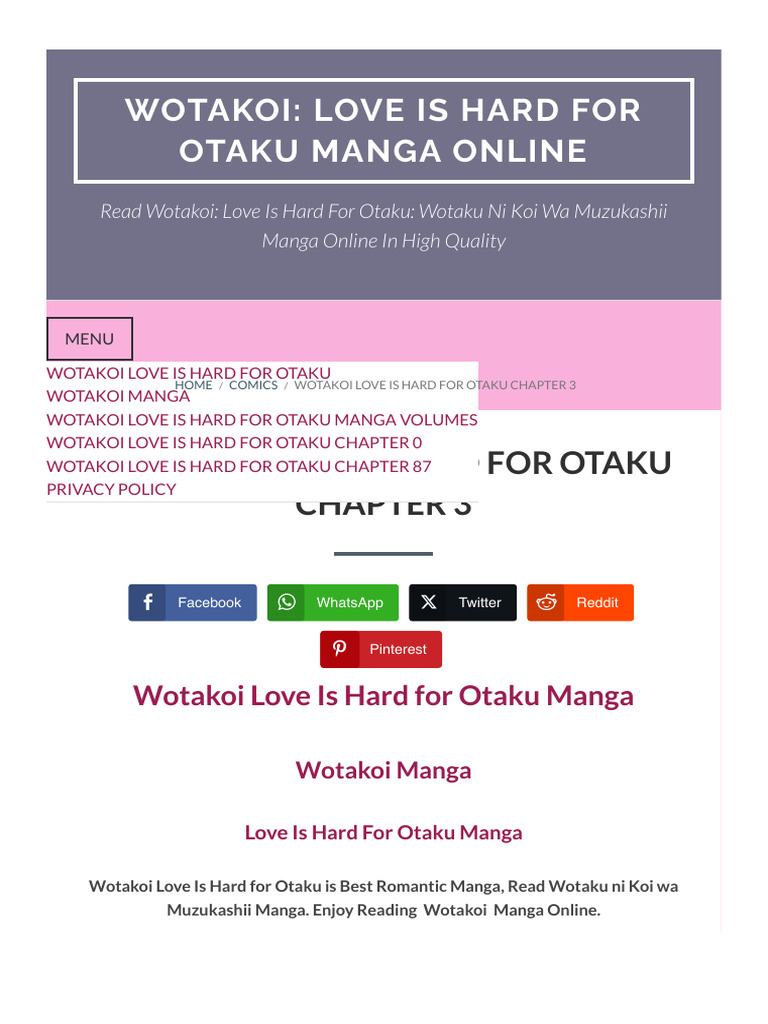 Wotakoi Love Is Hard For Otaku Chapter 3 - Wotakoi - Love Is Hard For Otaku Manga Online | PDF ...