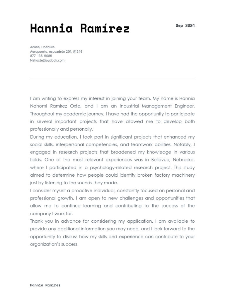 Presentation Letter | PDF | Business