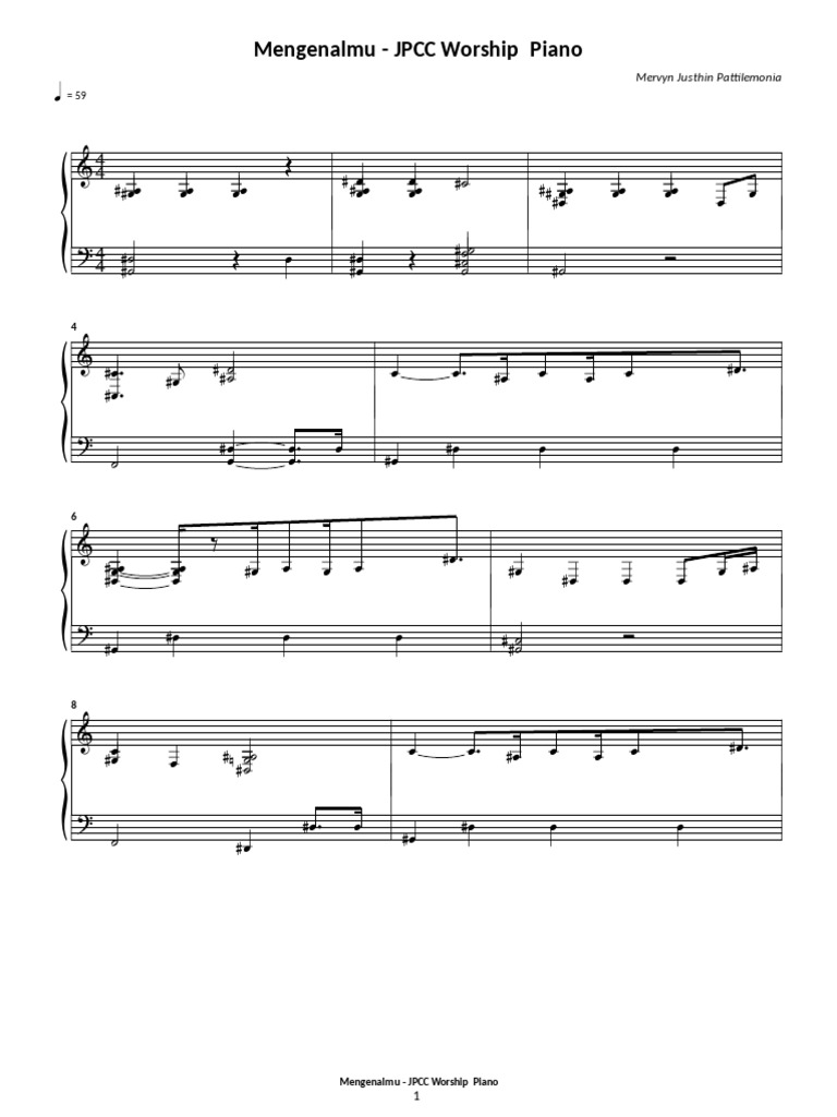 Mengenalmu - JPCC Worship Piano | PDF