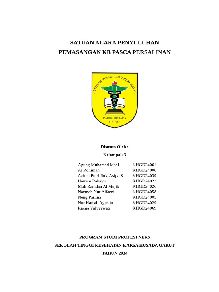 Sap KB Pasca Persalinan | PDF