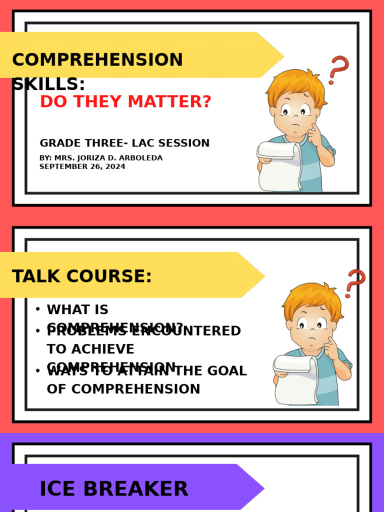 Comprehension Skills-LAC Presentation | PDF