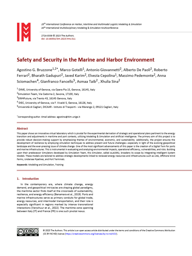 Safety and Security in The Marine and Harbor Environment | PDF ...