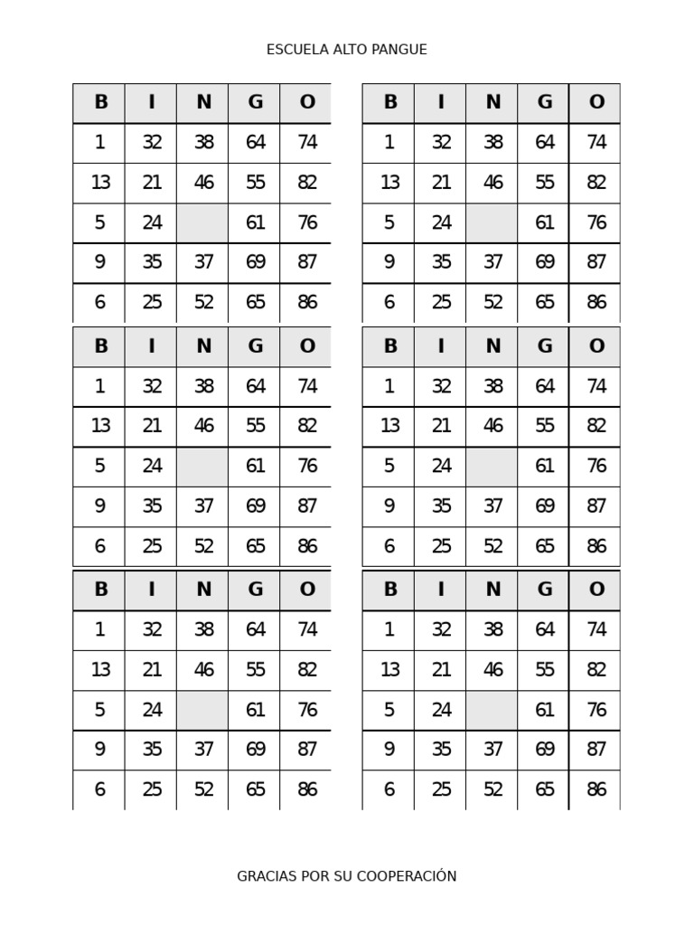 BINGOS | PDF