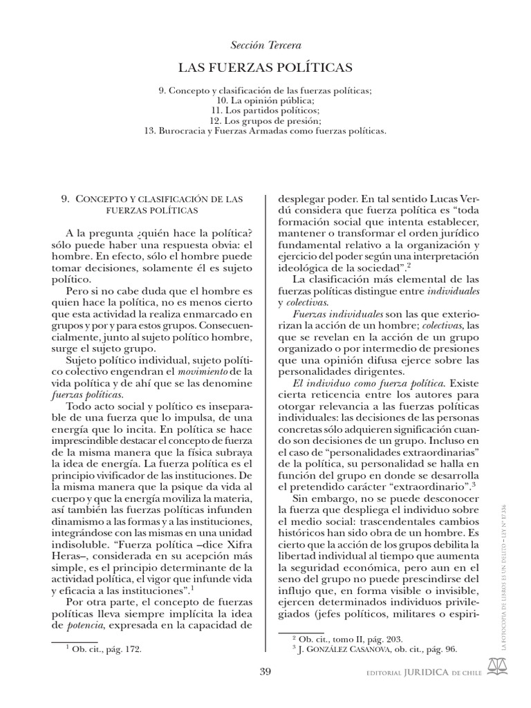 Fuerzas Pol Ticas Representaci N Participaci N y Estado de Derecho ...