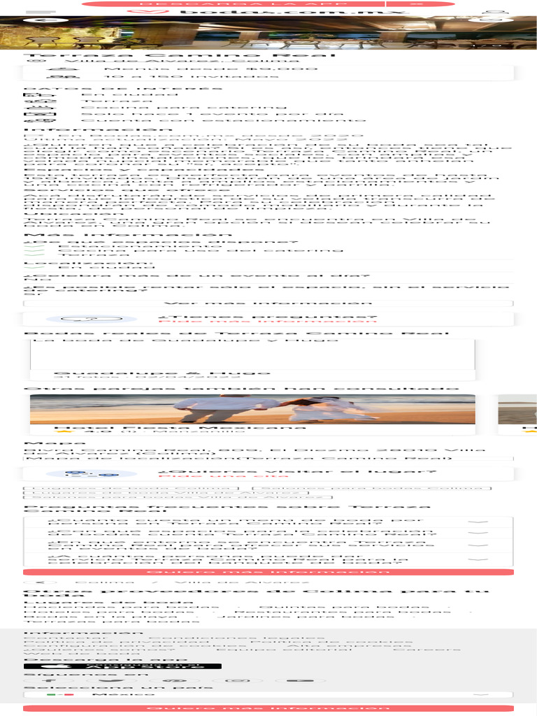 Terraza Camino Real - Consulta Disponibilidad y Precios | PDF