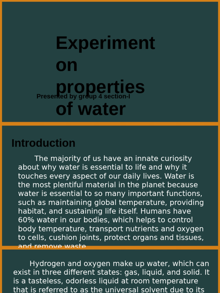Biochem Experiment Reprt 2 | PDF | Water | Properties Of Water