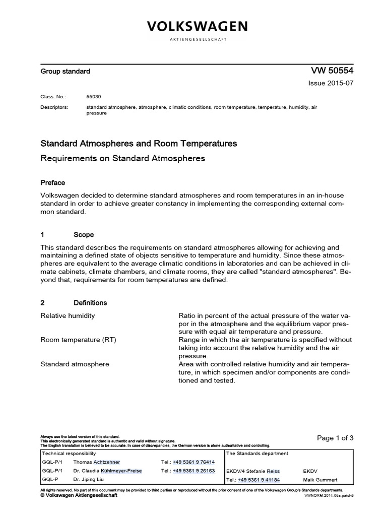 VW_50554_EN | PDF | Humidity | Pressure