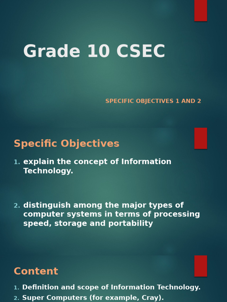 SO 1-2 Info Tech Concept and Types of Computers | PDF | Microcomputers | Personal Computers