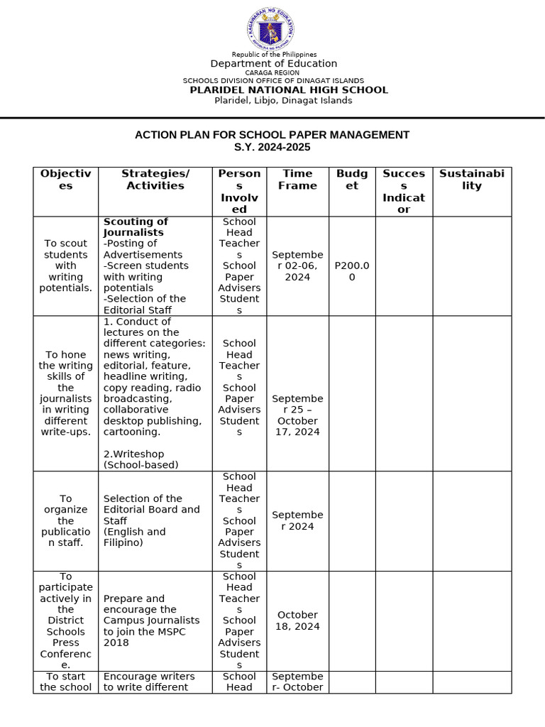 Journalism Matrix of Training | PDF | Journalism