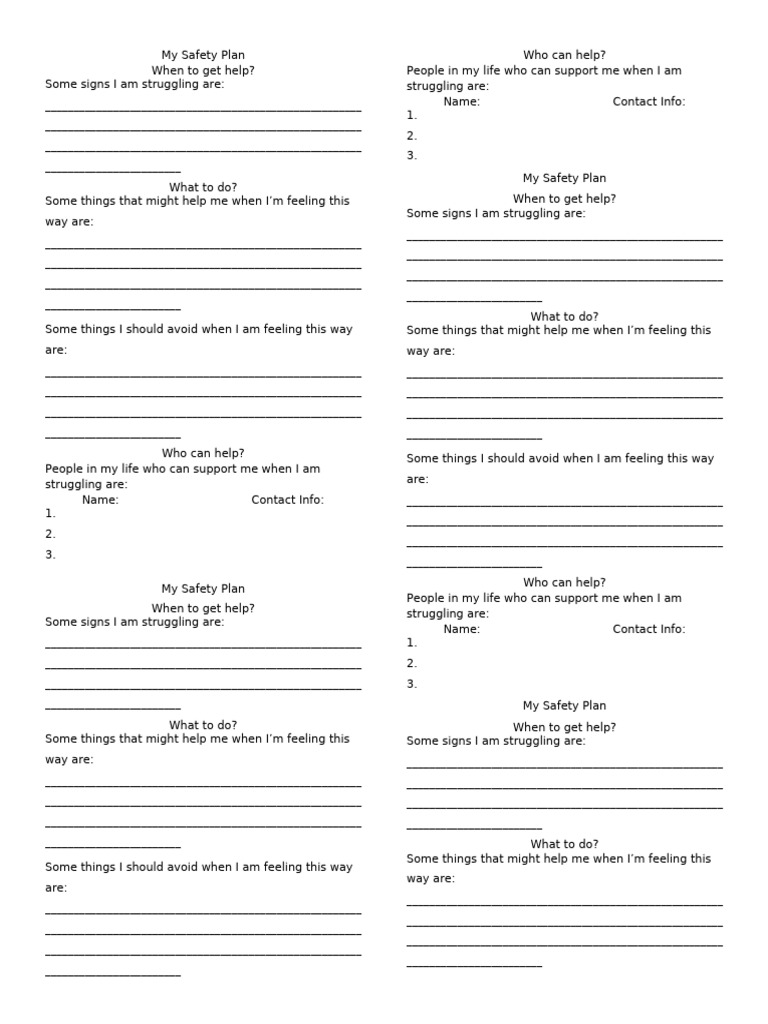 Pocket Safety Plan | PDF