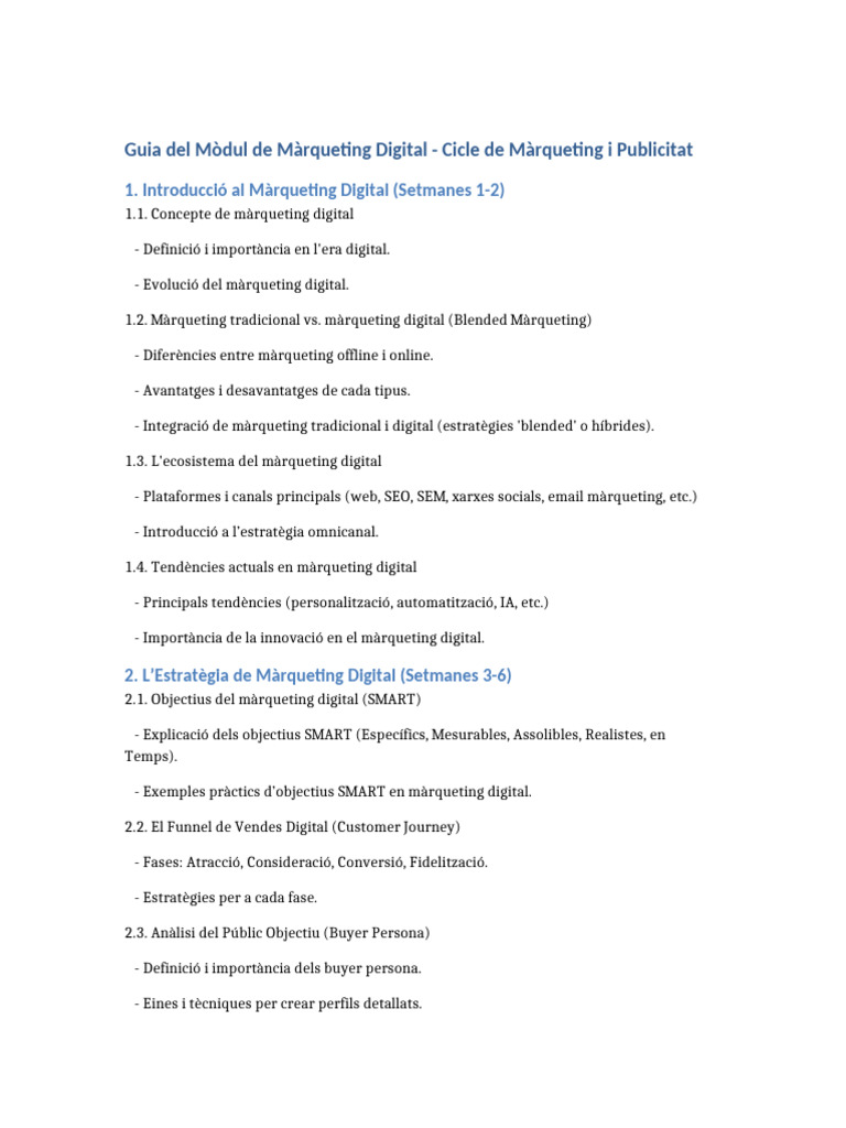 Guia Modul Marketing Digital Actualitzat | PDF