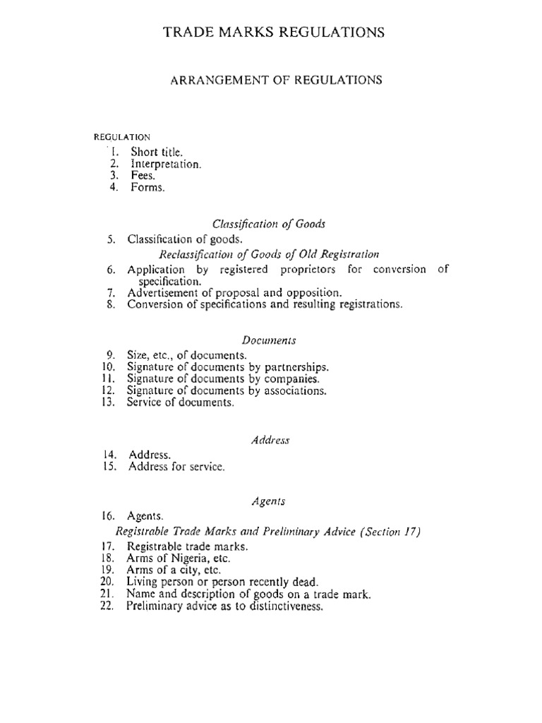 Trade Marks Regulations Overview | PDF | Trademark | Domain Name Registrar