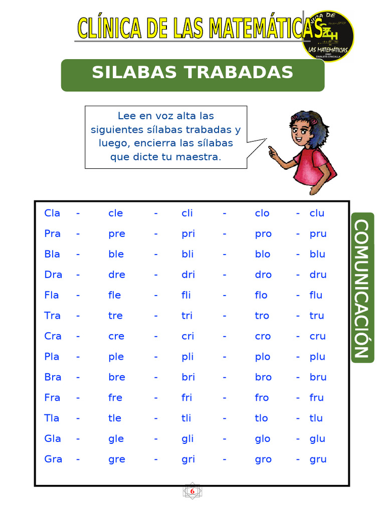 Las-Sílabas-Trabadas-para-Segundo-Grado-de-Primaria | PDF