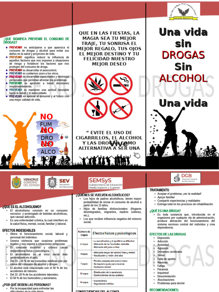 Triptico de Las Drogas 4 | PDF | Alcoholismo | La dependencia de sustancias