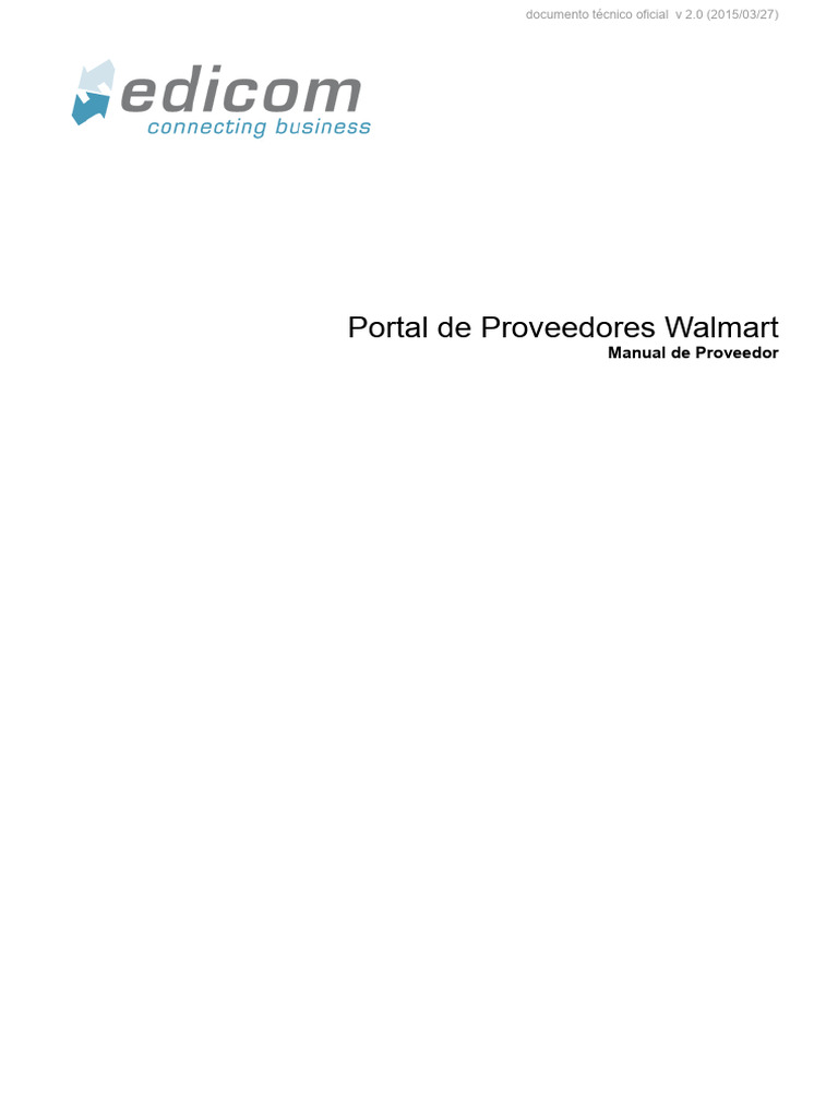 Walmart EBS LA Chile - Manual Portal EDIWIN | PDF | Factura | Contraseña