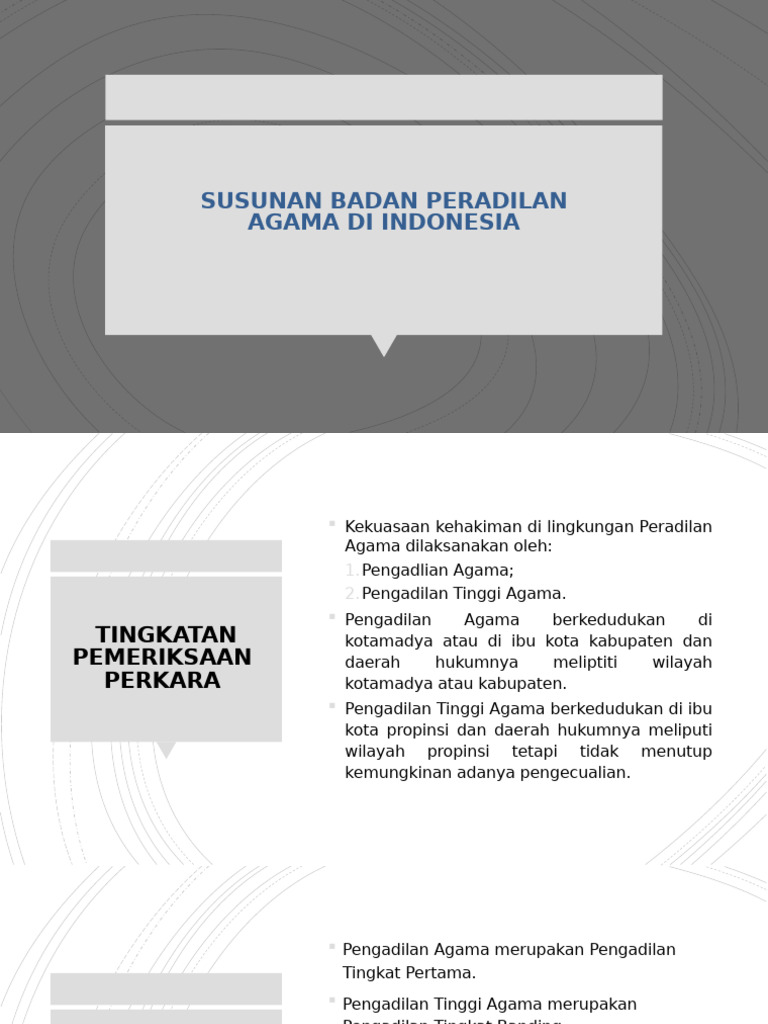 Pertemuan 13 - Susunan Badan Peradilan Agama Di Indonesia | PDF