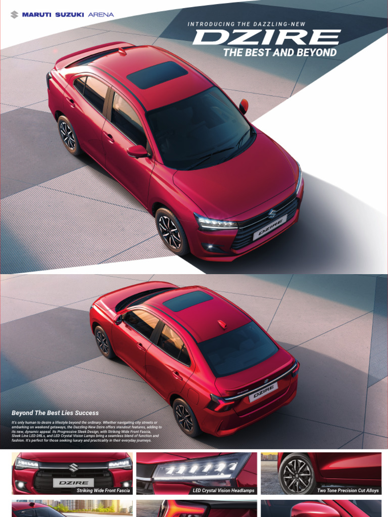Dzire Product Brochure | PDF | Vehicle Technology | Automotive Industry