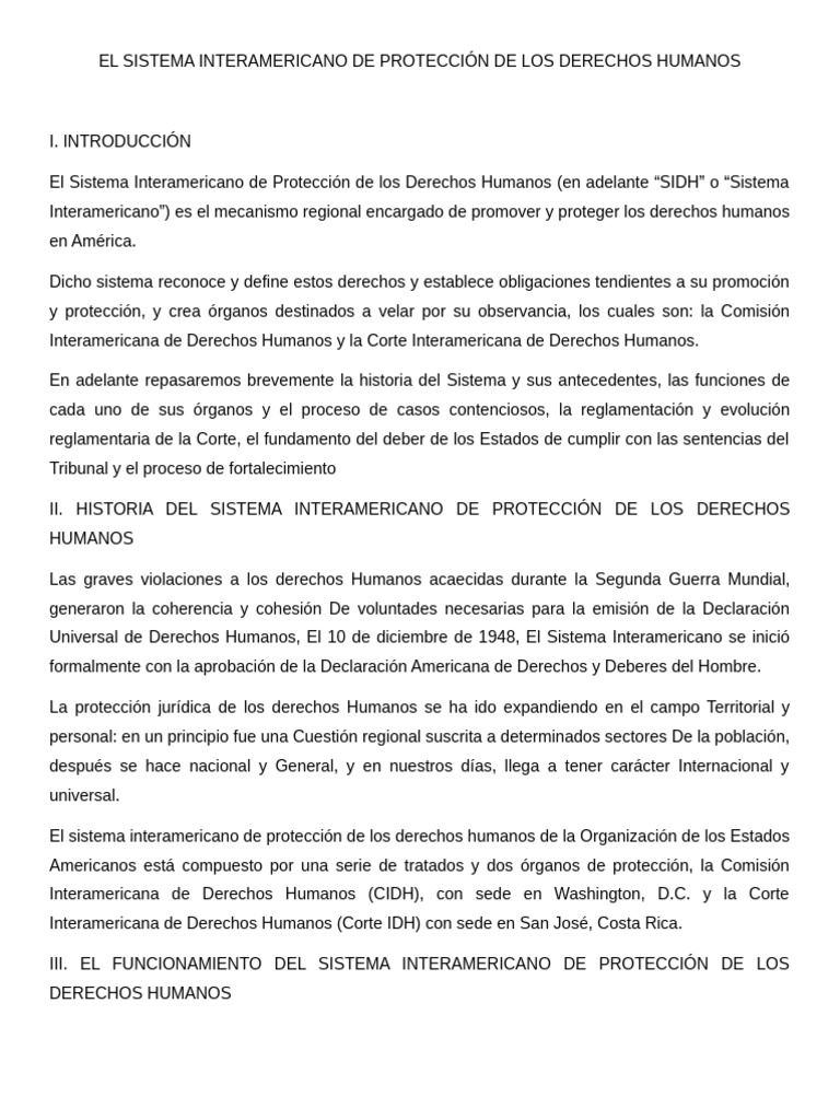 Sistema Interamericano De Derechos Humanos Pdf Justicia Crimen Y 4962