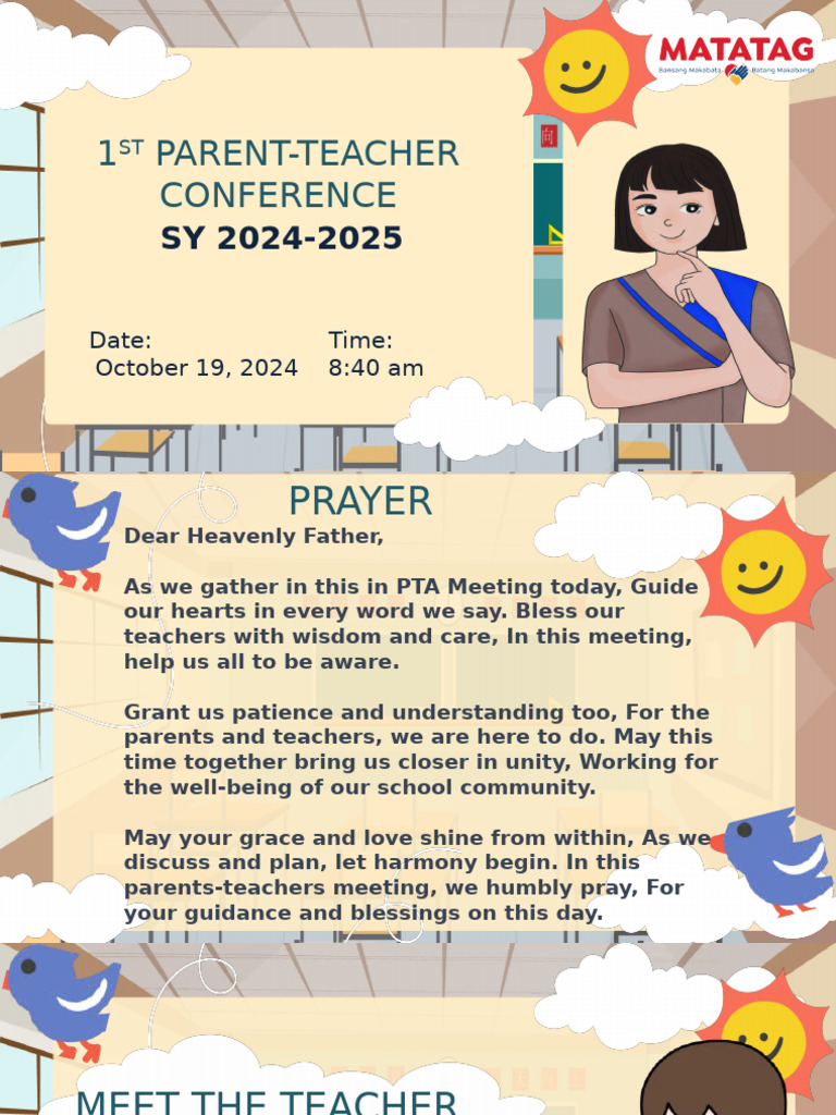 1st PARENT TEACHER CONFERENCE | PDF | Teachers | Behavior Modification