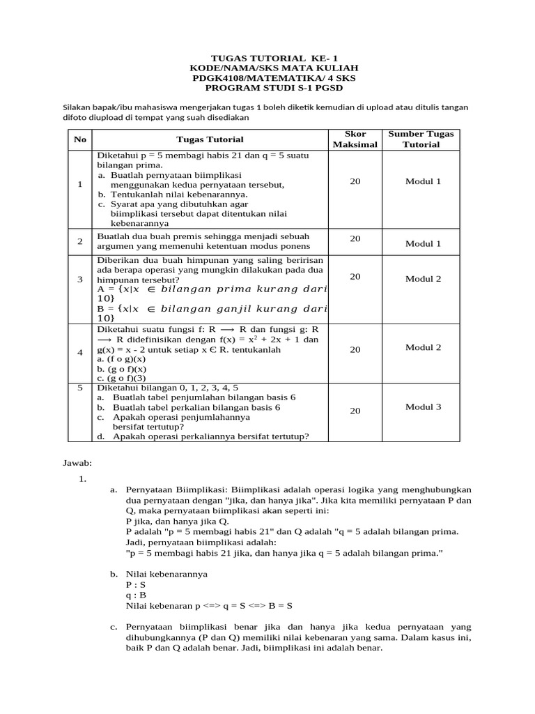 Asma Juliano Woi - 856087062 - MTK Tutorial 1 | PDF