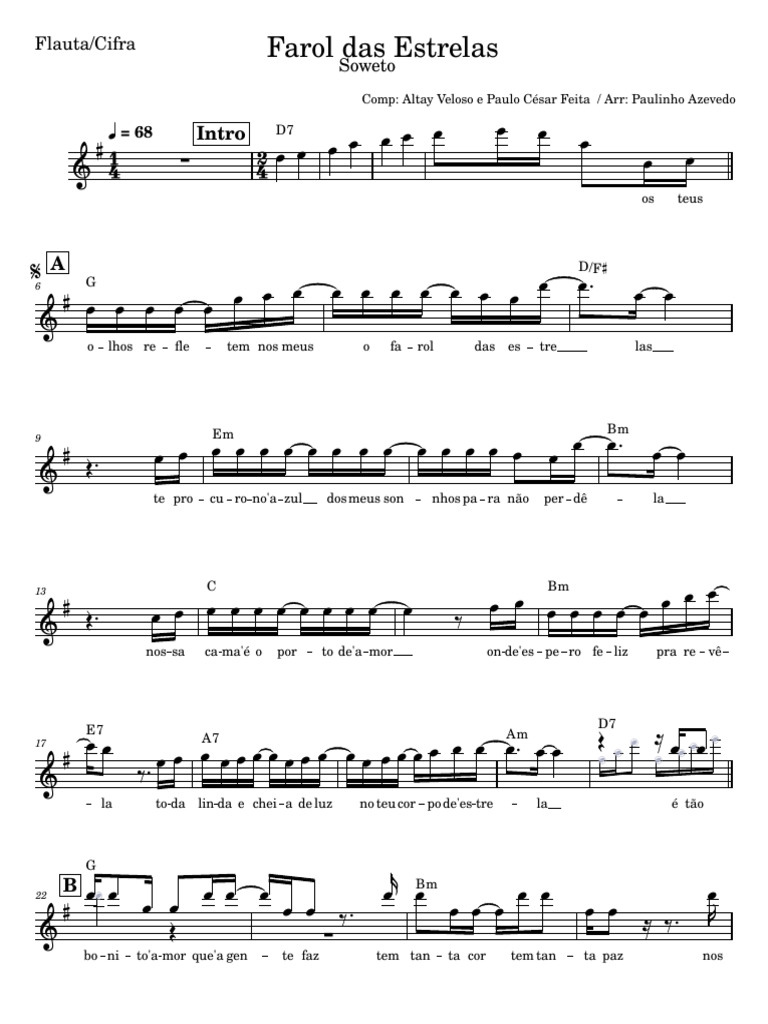 Farol Das Estrelas Cifra Flauta Pdf