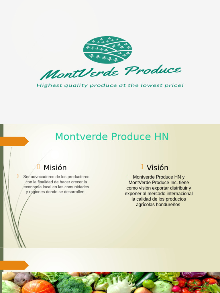 Presentación de Productos Agricolas | PDF | Cocina, comidas y vino | Tecnología