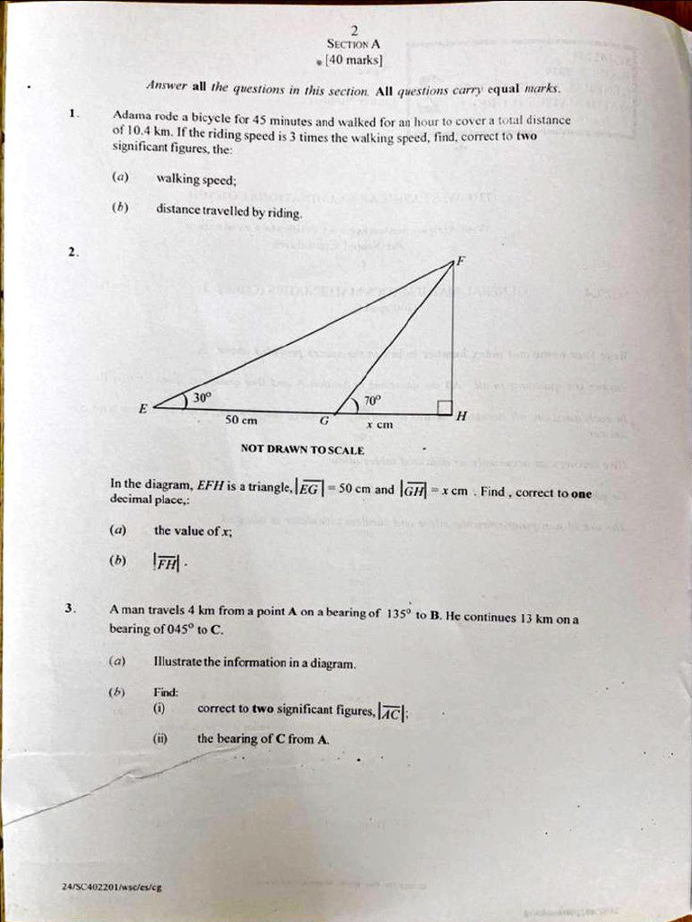 Core Maths (Essay) - WASSCE 2024 | PDF
