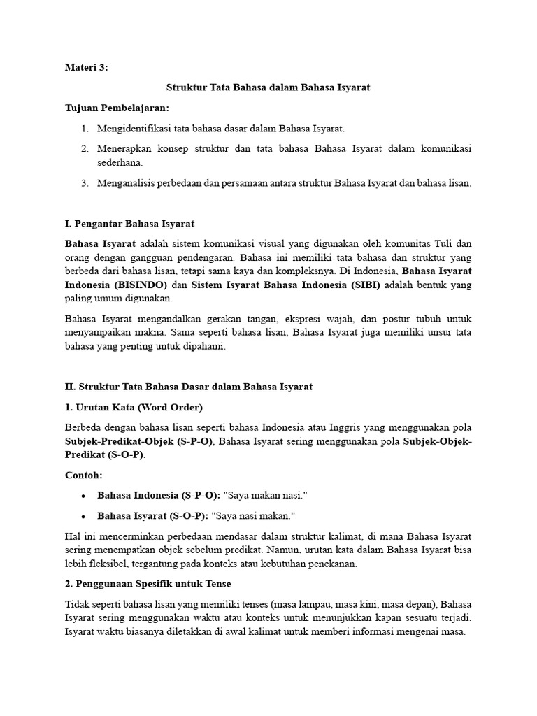Pertemuan 3 Struktur Tata Bahasa | PDF