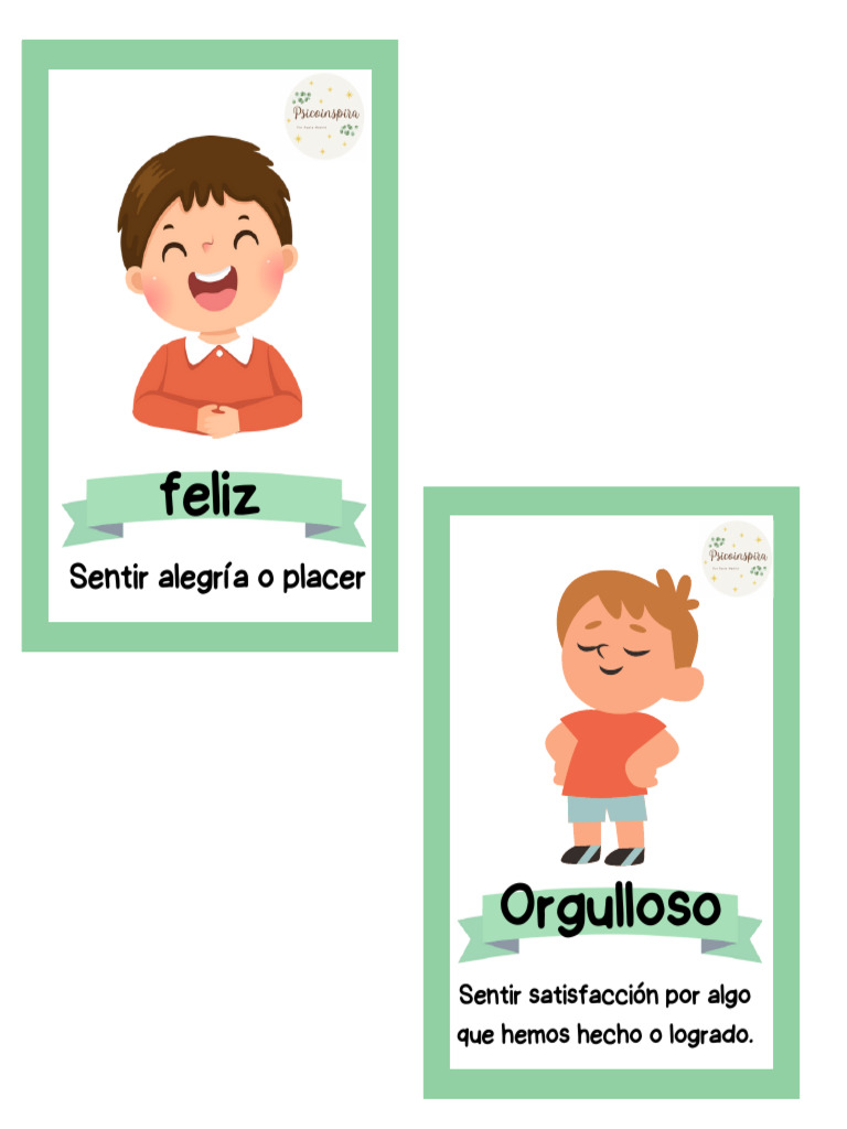 Tarjetas de Emociones | PDF