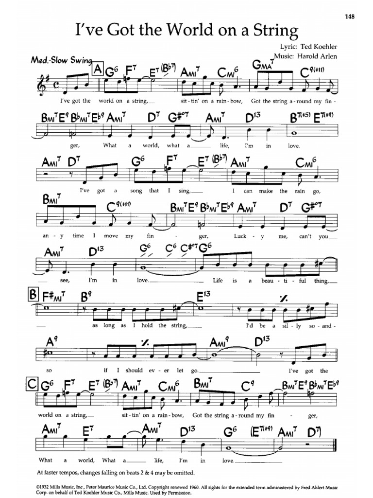 Ive Got The World On A String BB | PDF