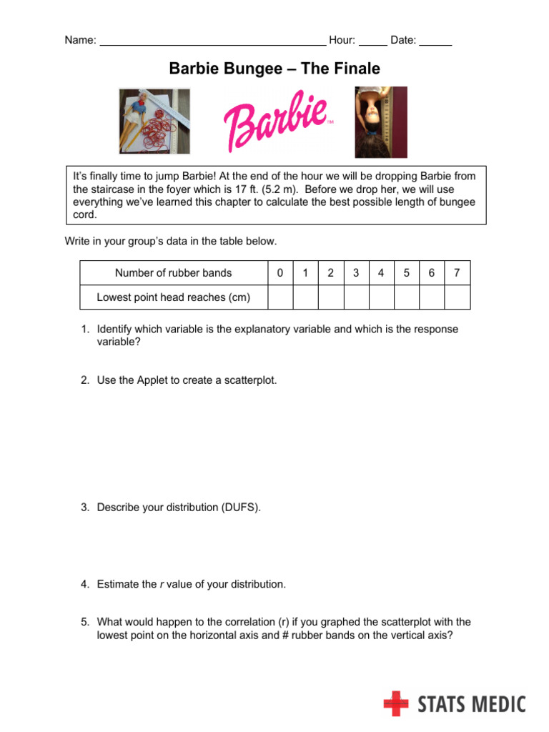 Barbie Bungee Data Analysis Guide | PDF | Errors And Residuals | Linear ...