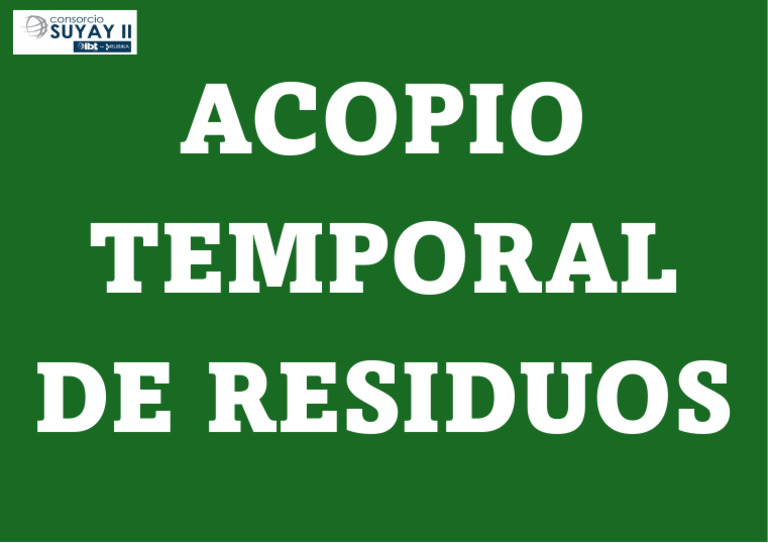 Acopio Temporal de Materiales | PDF