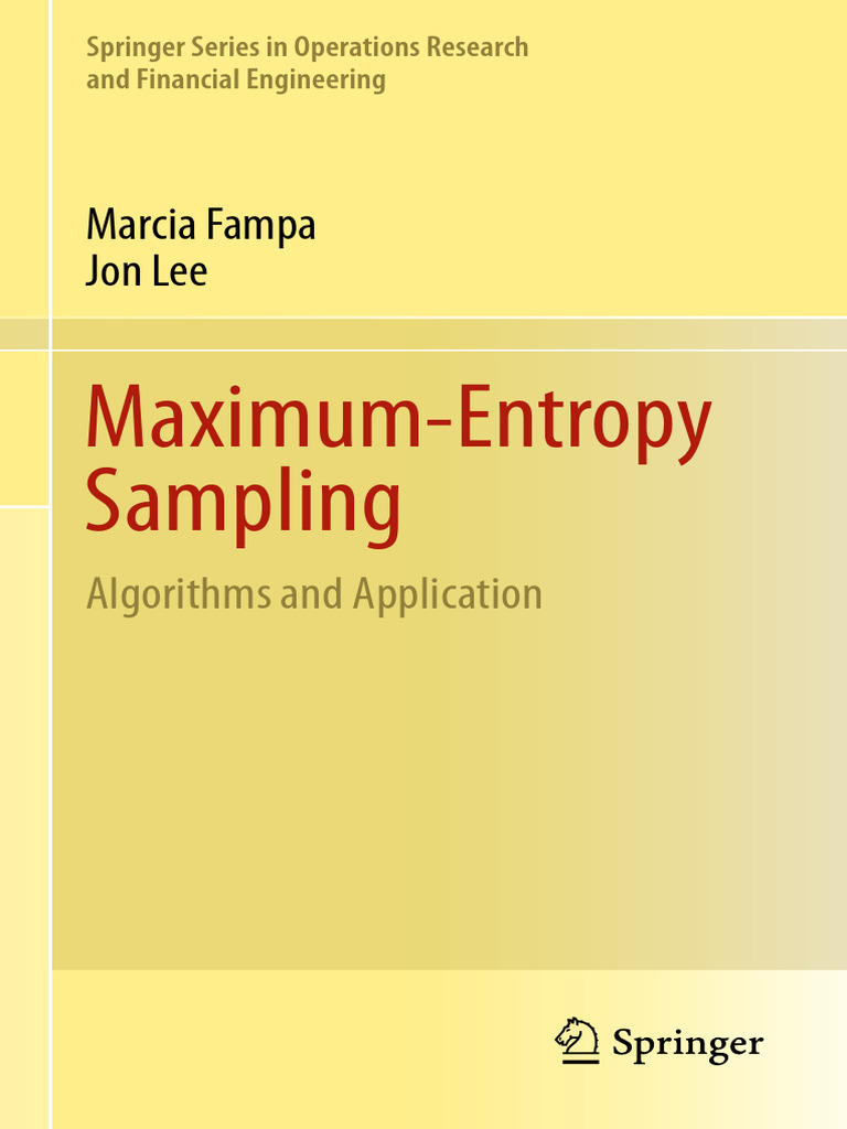 Maximum-Entropy Sampling: Marcia Fampa Jon Lee | PDF | Matrix (Mathematics) | Applied Mathematics
