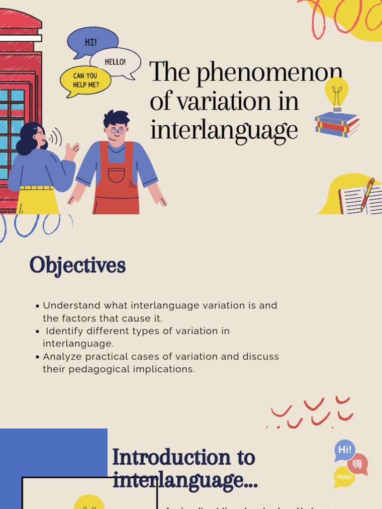 The Phenomenon of Variation in Interlanguage | PDF | Cognition ...