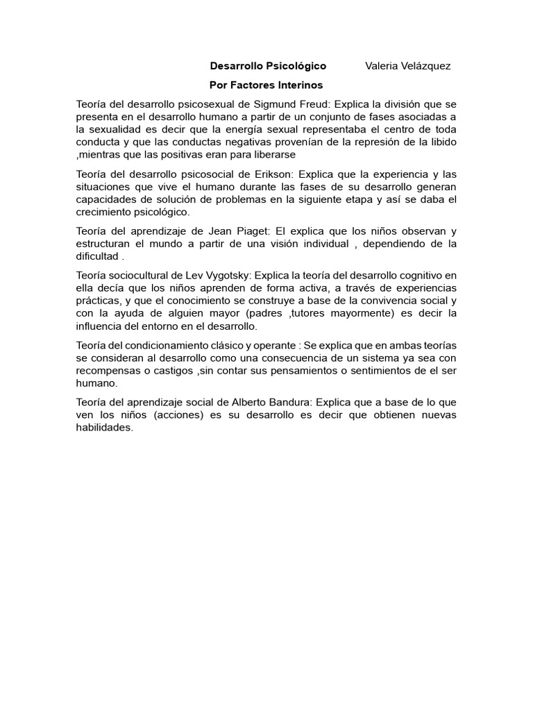 Desarrollo Psicologico | PDF
