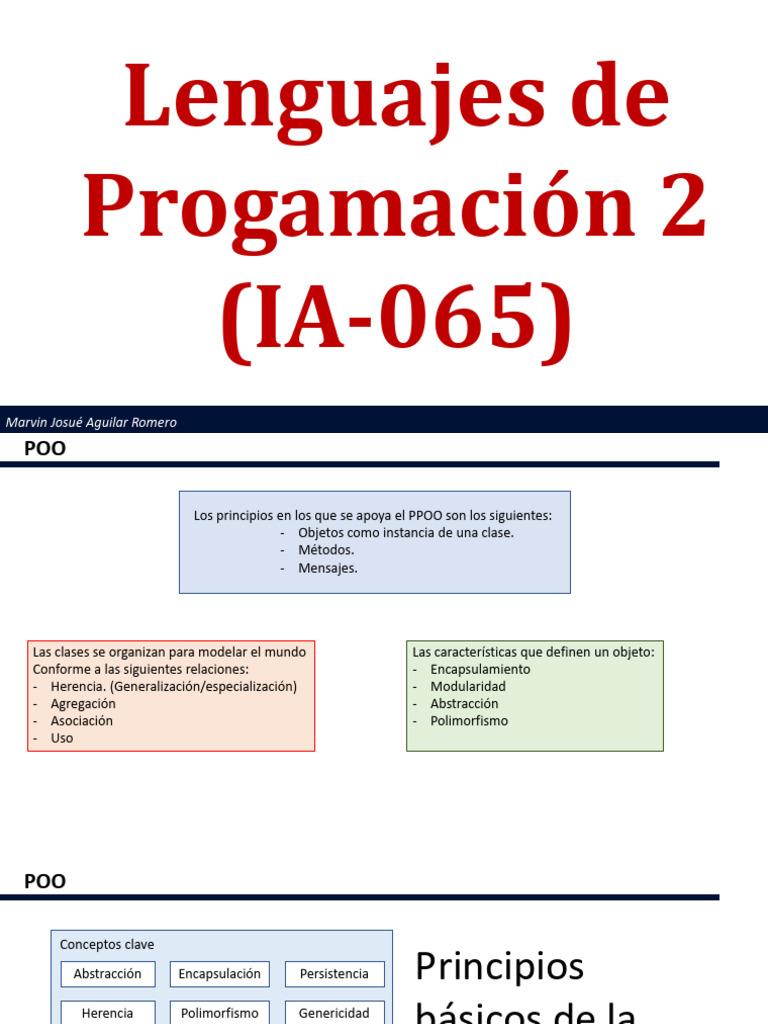 Fundamentos de POO en Java: Clases y Métodos | PDF | Programación orientada a objetos | Herencia ...