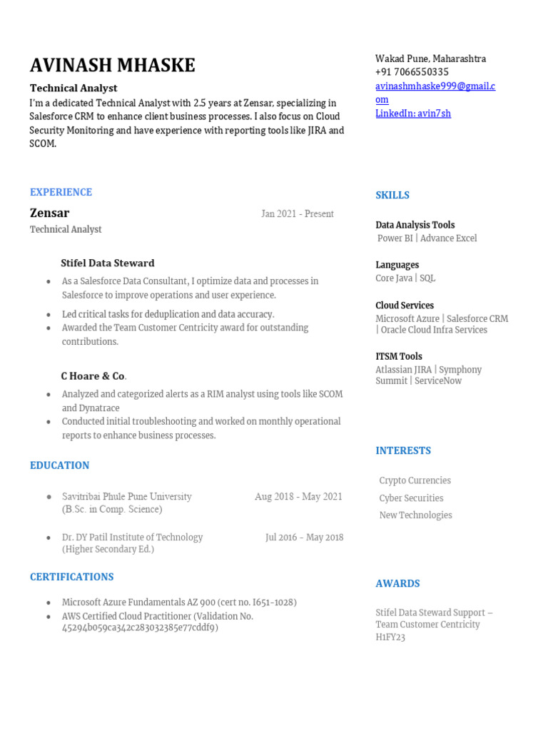 Resume D | PDF | Information Technology | Computing