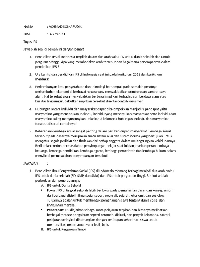 Tugas Ips | PDF