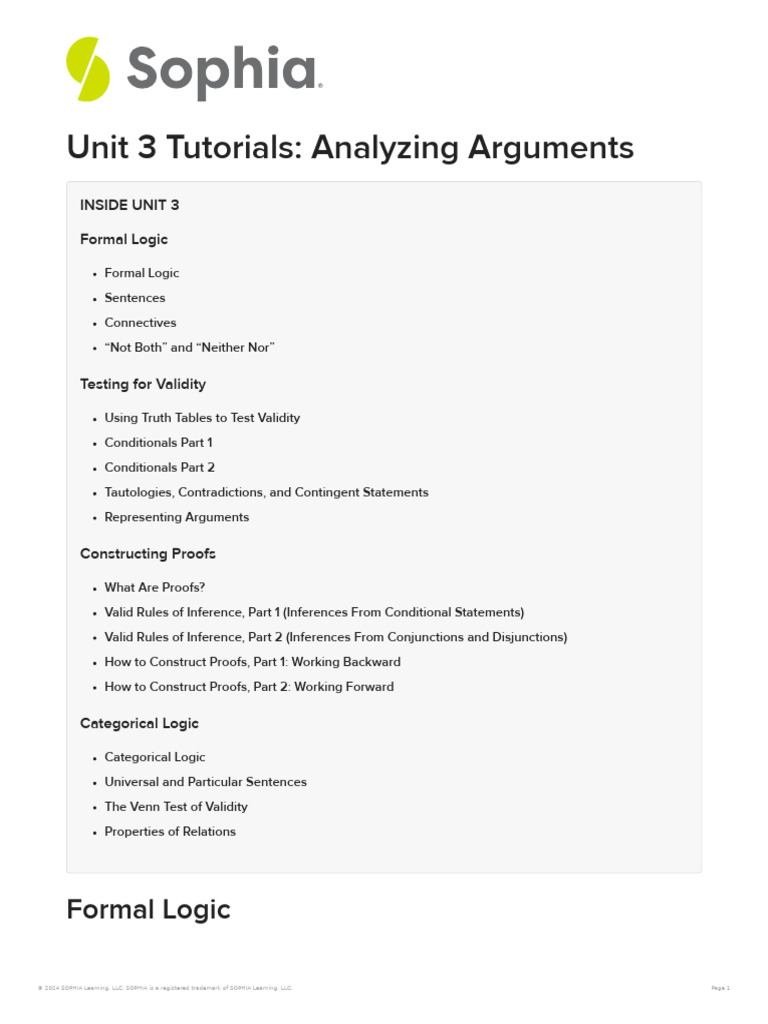unit-3-tutorials-analyzing-arguments | PDF | Logic | Argument unit-3-tutorials-analyzing-arguments | PDF | Logic | Argument
