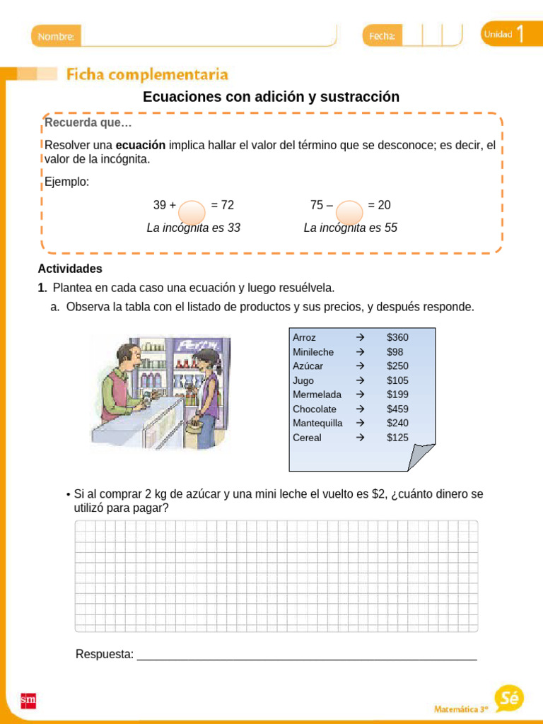 Ficha Complementaria Matematica 3 U1 | PDF | Matemáticas