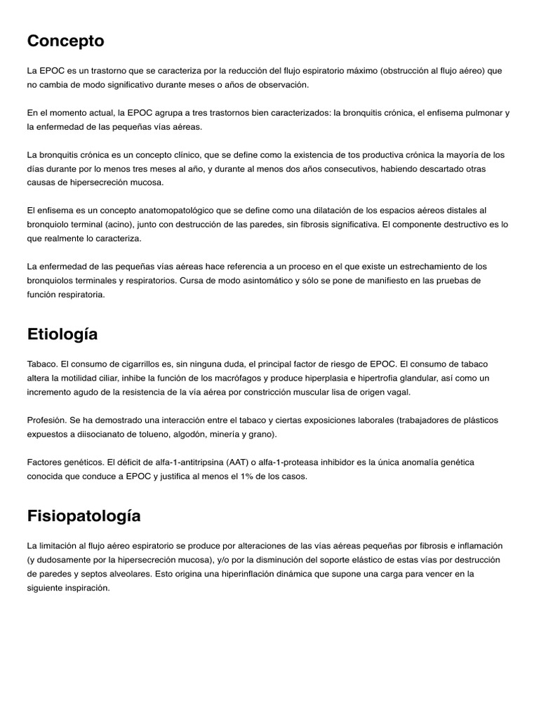 EPOC | PDF | Tos | Enfermedad pulmonar obstructiva crónica