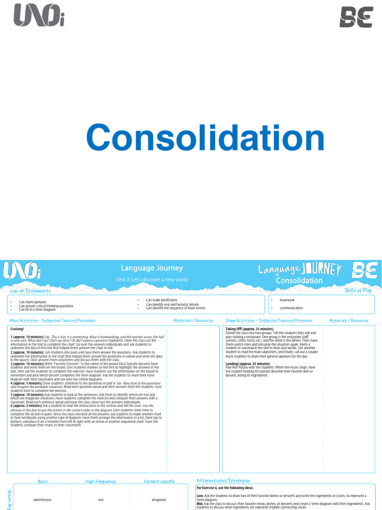 Consolidation 3 | PDF | Cognition | Behavior Modification