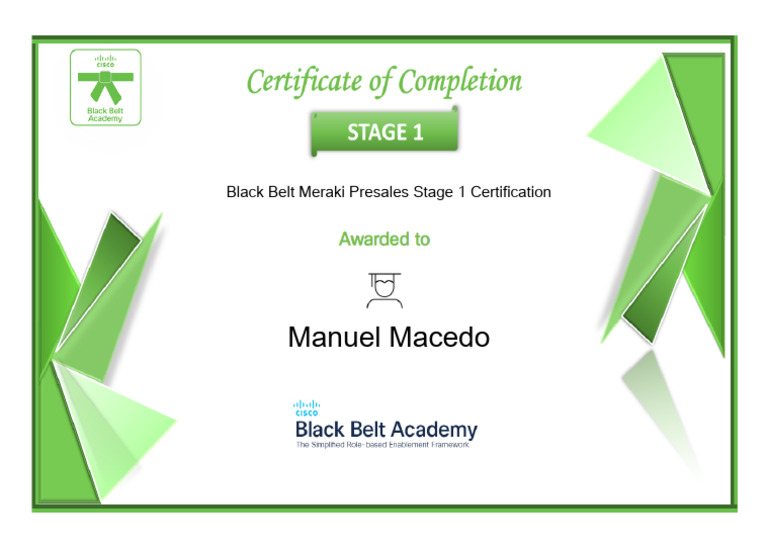 Meraki FIT Level 1 Certificate of Completion - Nov - 2024 - v2 - Certification | PDF